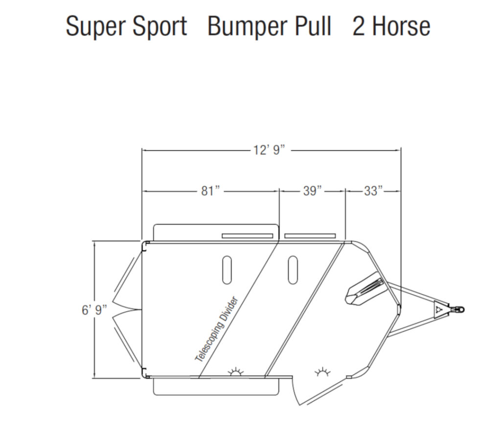 Sundowner Super Sport 2 Horse Bumper Pull – Miracle Ranch Equipment